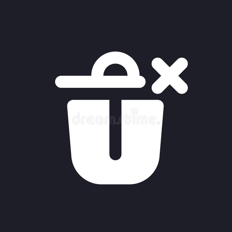 Canceled Removal White Pixel Perfect Solid Ui Icon Stock Vector ...