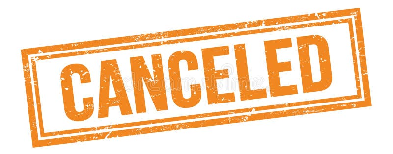 CANCELED Text on Orange Grungy Vintage Stamp Stock Illustration ...