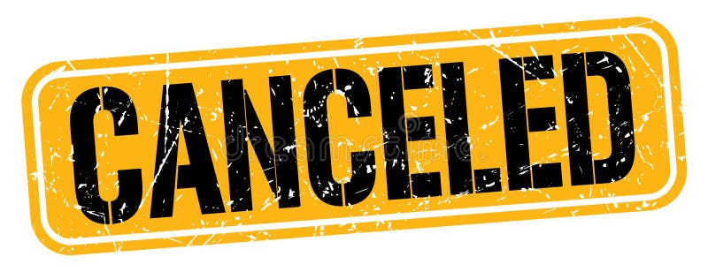 CANCELED Text Written on Orange-black Stamp Sign Stock Illustration ...