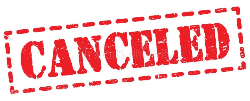 CANCELED Text Written on Red Stamp Sign Stock Illustration ...