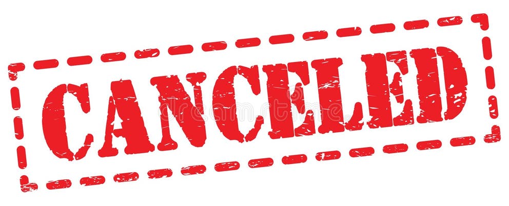 CANCELED Text Written on Red Stamp Sign Stock Illustration ...