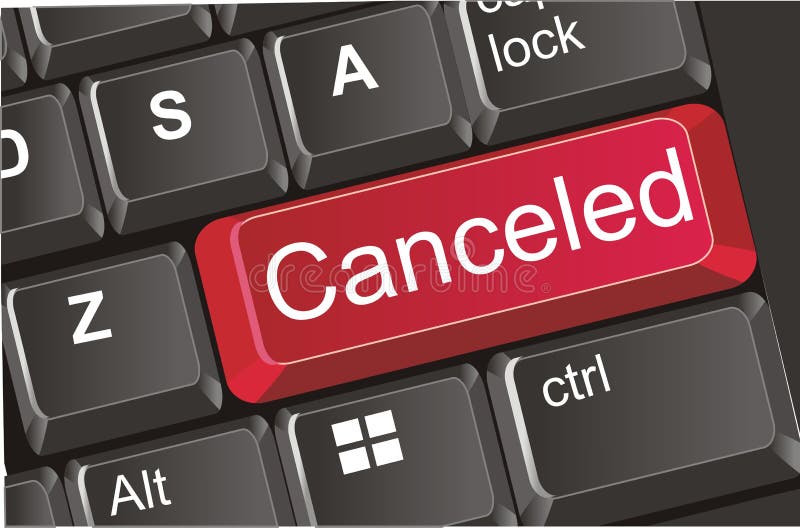 Red cancelled button stock illustration. Illustration of input - 151466789