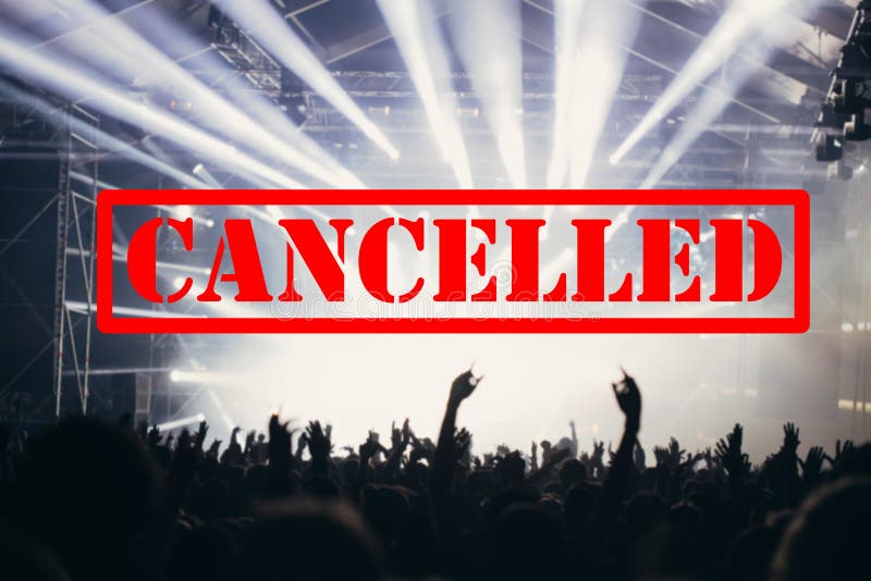 Cancelled Events and Music Festivals Background. Avoid Covid-19 ...