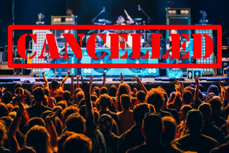 Cancelled Events and Music Festivals Background. Avoid Covid-19 ...