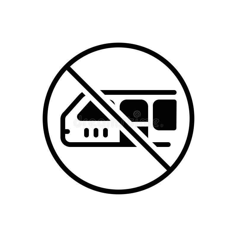 Black Solid Icon for Cancelled, Rejected and Annulled Stock Vector ...