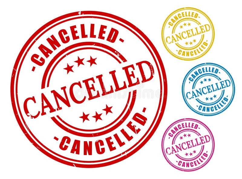 Cancelled Label Vector Pack, Multicolor Grunge Rubber Stamp Collection ...