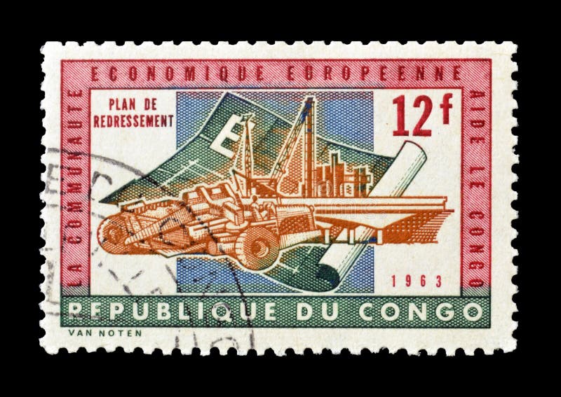 Congo on postage stamps editorial photography. Image of recovery ...