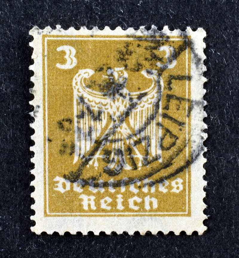 Cancelled Postage Stamp Printed by Germany, Realm, that Shows Imperial ...