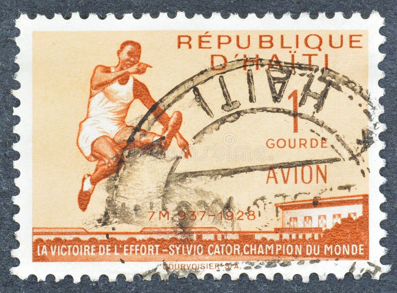 Cancelled Postage Stamp Printed by Haiti, that Shows Sylvio Cator (1900 ...