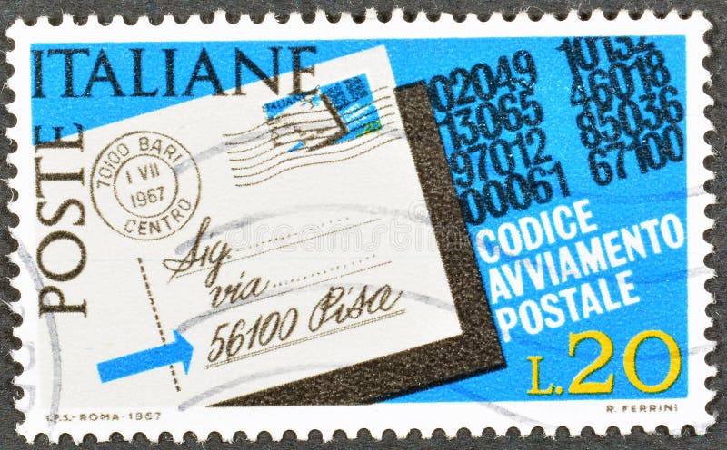 Introduction of Postal Code in Italy Editorial Stock Image - Image of ...