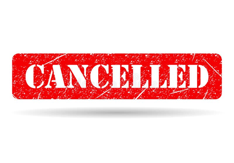 Set of Cancelled Stamp Symbol, Label Sticker Sign Button, Text Banner ...