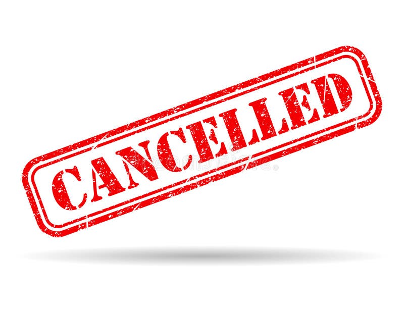 Cancelled Stamp Symbol Shadow, Label Sticker Sign Button, Text Banner ...