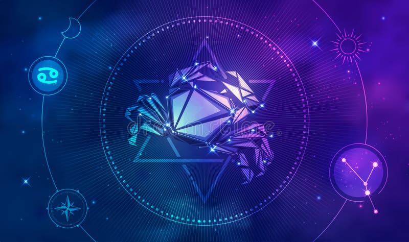 Cancer Zodiac stock vector. Illustration of cosmic, abstract - 299097136