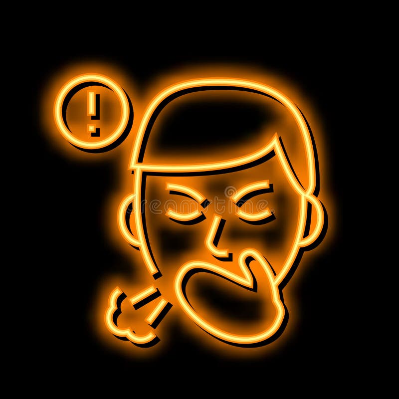 Cancer Asbestos Neon Glow Icon Illustration Stock Vector - Illustration ...