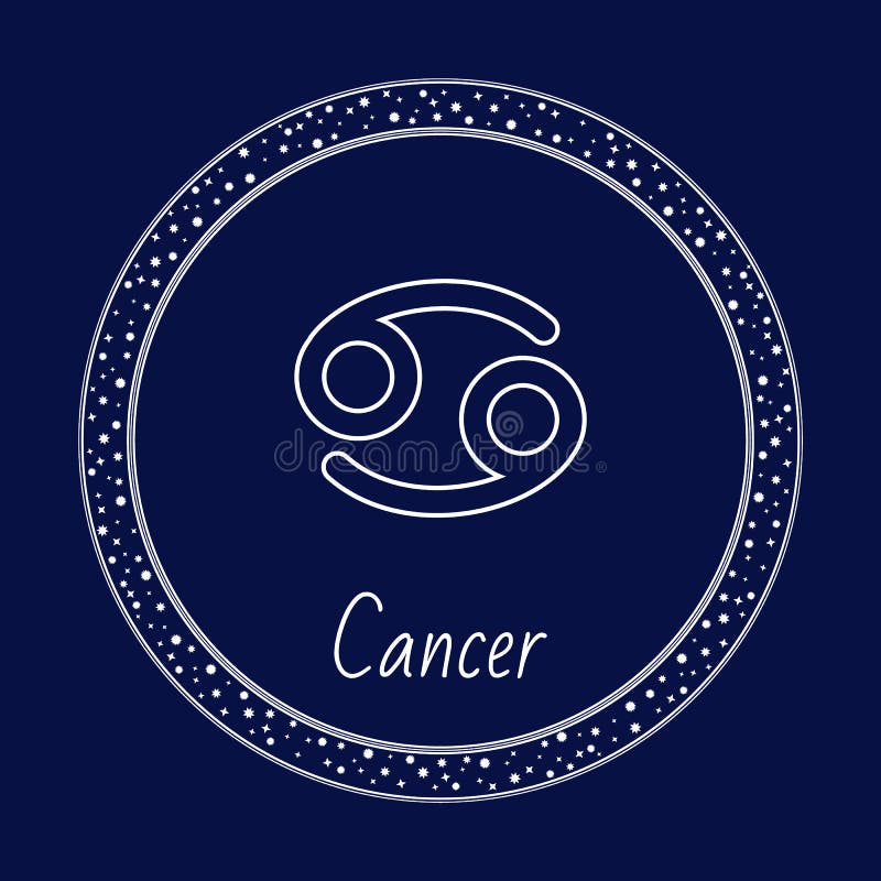 Cancer Zodiac Sign Astrology And Horoscope Vector Stock Vector