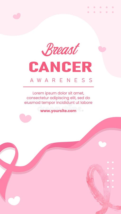 Cancer Awareness Month Social Media Template Background Vector Stock ...