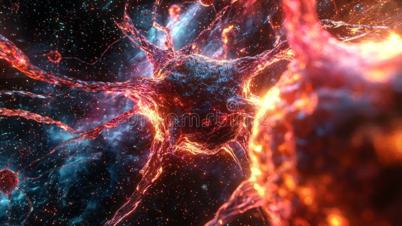 Cancer Cell Growth Under a Microscope, Abstract Scientific ...