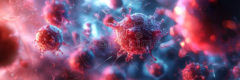 Cancer Cell Growth Under a Microscope, Abstract Scientific ...