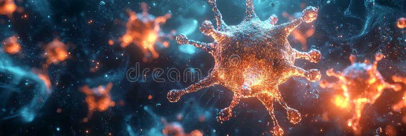 Cancer Cell Growth Under a Microscope, Abstract Scientific ...