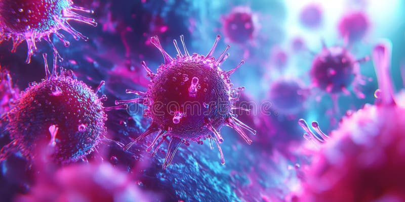 Cancer Cell Growth Under a Microscope, Abstract Scientific ...