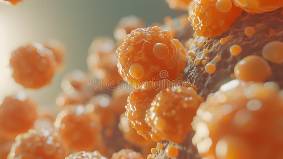 Cancer Cell Microscopy, Illusstration of Cancer Cell Clusters. Stock ...