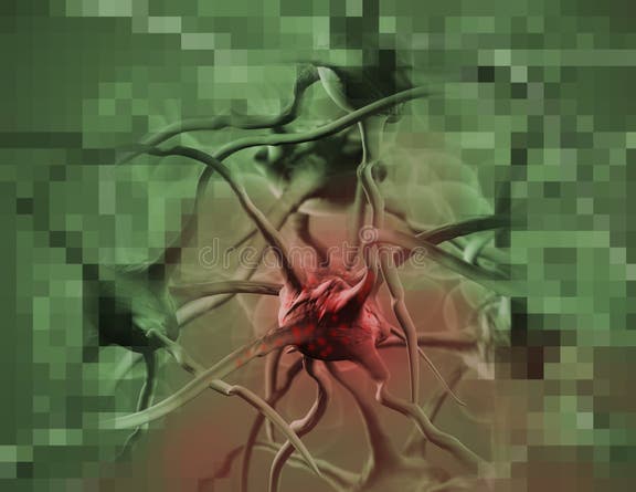 Cancer cell pixelated stock illustration. Illustration of health - 50115484
