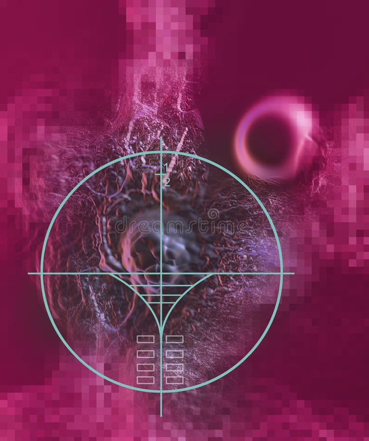 Cancer cell pixelated stock illustration. Illustration of health - 50608120