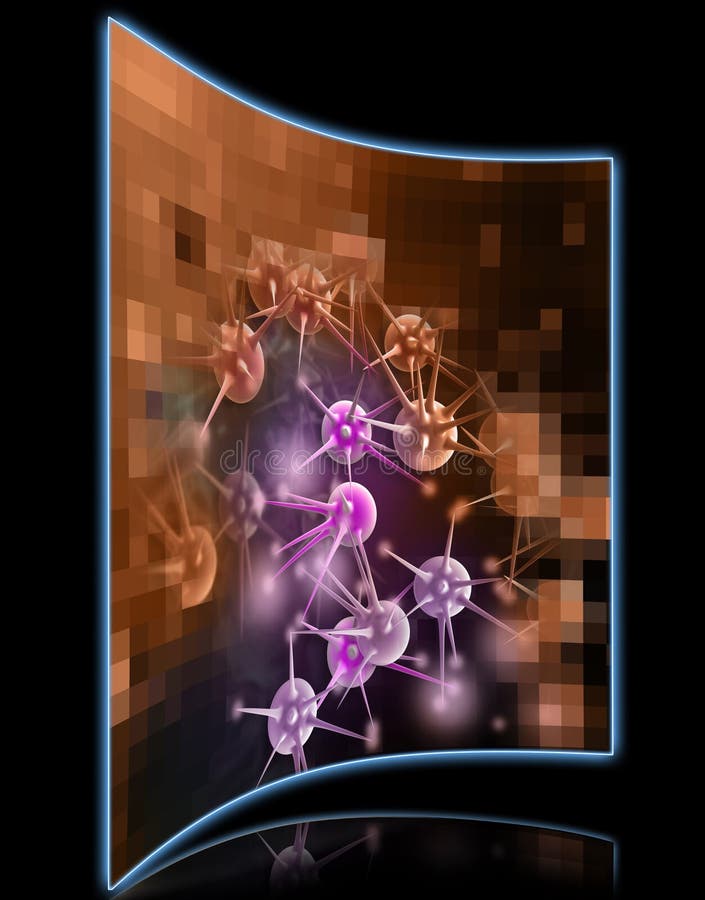Cancer cell pixelated stock illustration. Illustration of painting ...
