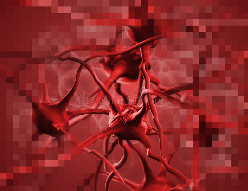 Cancer cell pixelated stock illustration. Illustration of condition ...