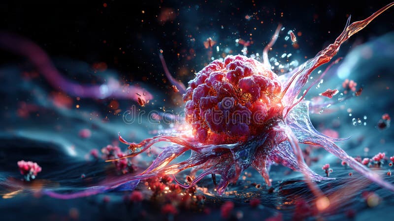 Cancer Cell Under Microscope Stock Photo - Image of health, cellculture ...
