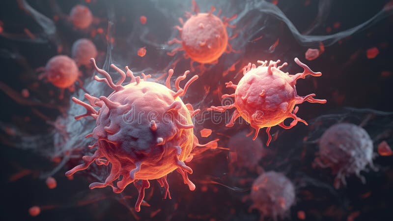 Cancer Cells in the Body Close Up Stock Photo - Image of cell, blood ...
