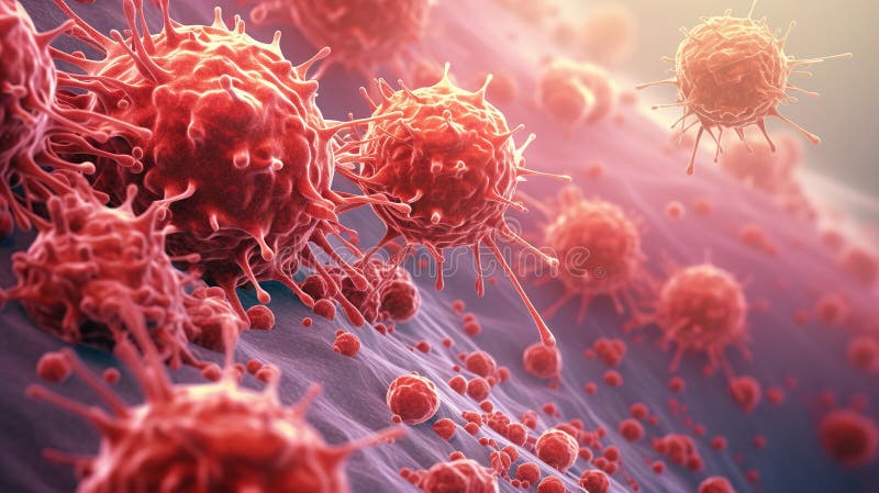 Cancer Cells in the Body Close Up Stock Photo - Image of cell, blood ...