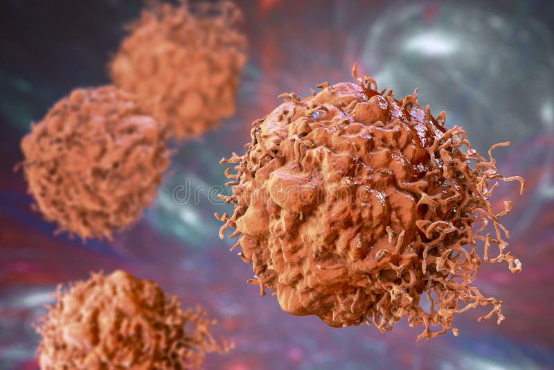 Cancer Cells, 3D Illustration Stock Illustration - Illustration of ...