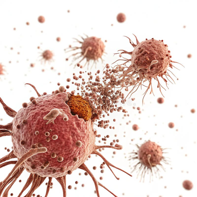 Cancer Cells Disintegration Isolated on Transparent Background Stock ...