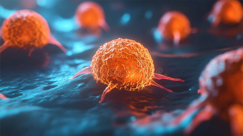 Cancer Cells in a Vibrant Environment Showcasing Their Unique Structure ...