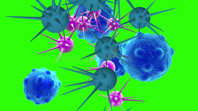 Cancer Cells with High Details on Green Screen Stock Footage - Video of ...