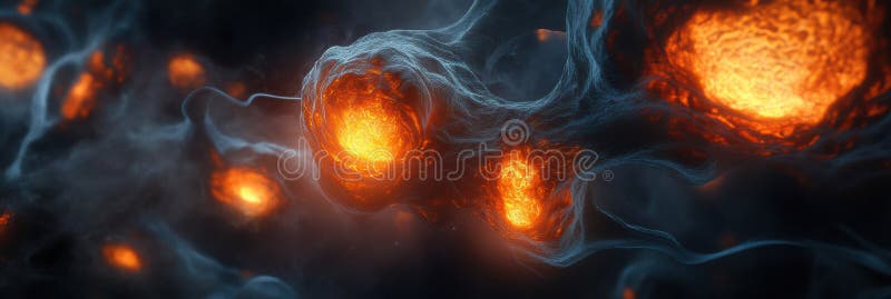 Cancer Cells Illuminated by Glowing Edges Showcasing Their Unique ...