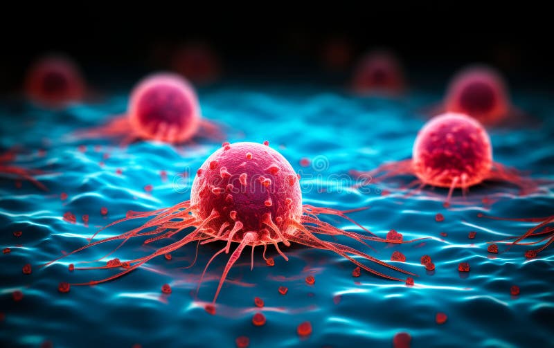 Cancer Cells in Isolation Scientific Investigation Stock Illustration ...