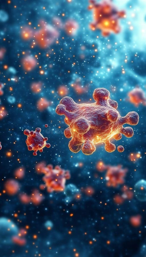 Cancer Cells, Microscopic Visualization Illustrating the Spread of ...