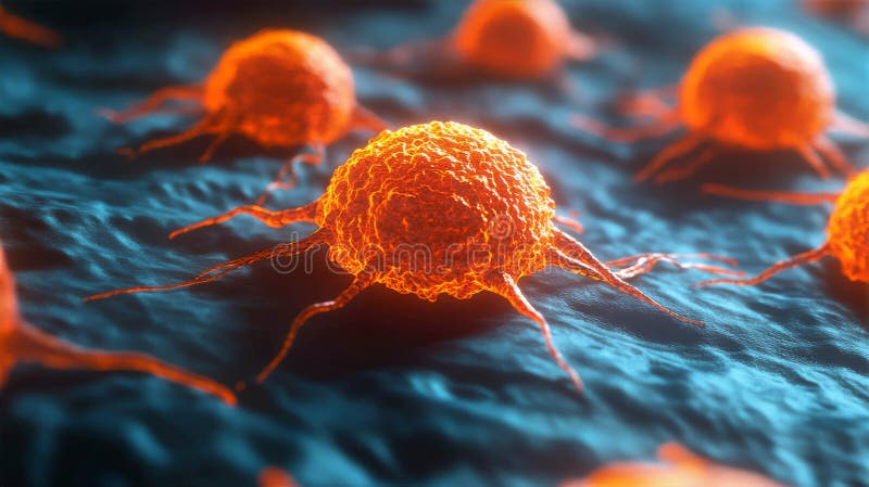 Cancer Cells Under Microscope View Showcasing Their Structure and ...