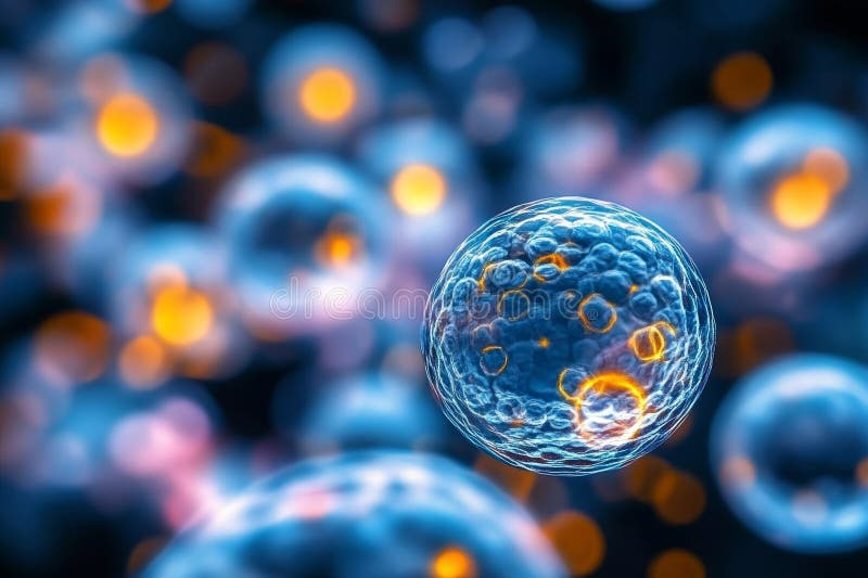 Cancer Cells Under Microscope Scientific Image of Cellular Structure in ...