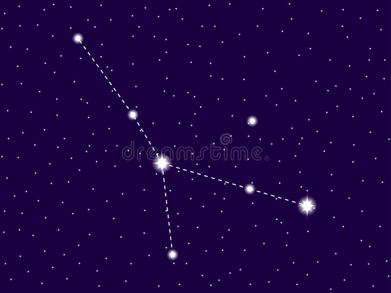 Cancer Zodiac Sign. Bright Stars in the Cosmos. Constellation Cancer ...