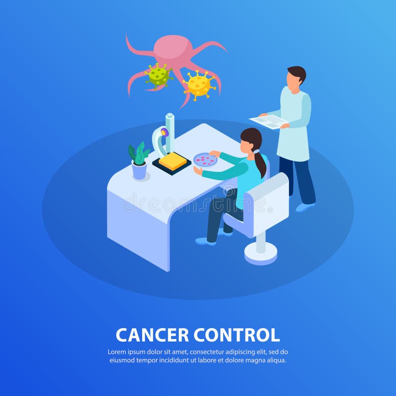 Cancer Control Isometric Concept Set Stock Vector - Illustration of ...