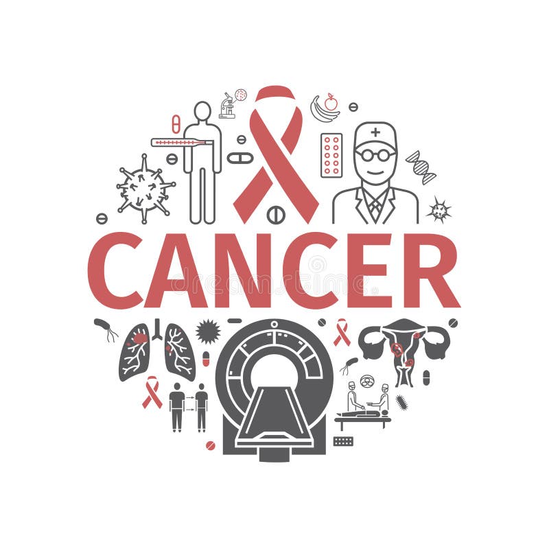 Prostate Cancer Symptoms Causes Diagnostics Flat Icons Set Vector