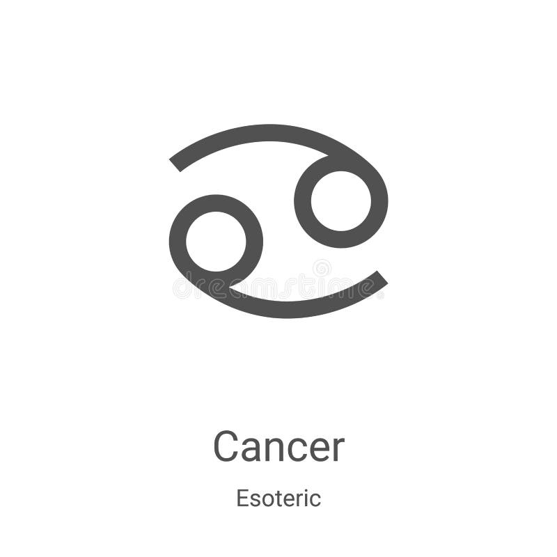 Cancer Icon Vector from Disease Collection. Thin Line Cancer Outline ...