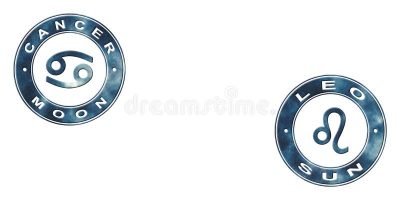 Cancer and Leo Compatibility Stock Illustration - Illustration of ...