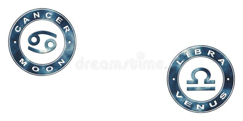 Cancer and Libra Compatibility Stock Illustration - Illustration of ...