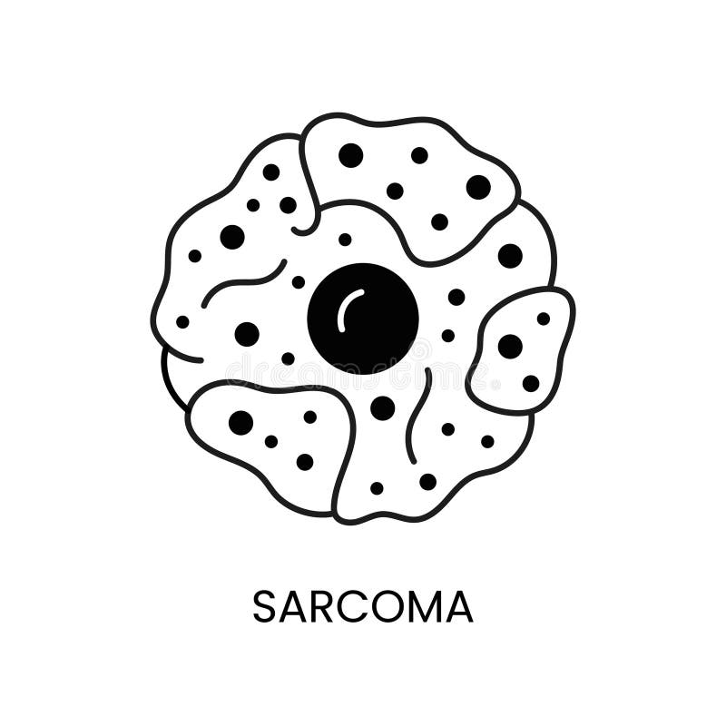 Cancer Sarcoma Line Icon Vector Cancer Malignant Disease Stock Vector ...