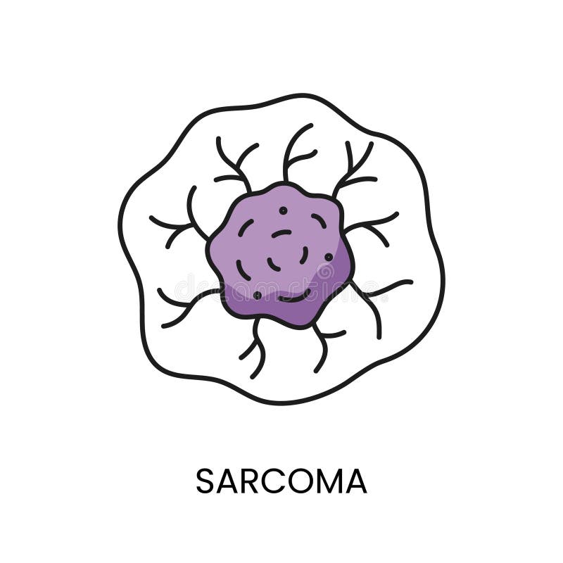 Cancer Sarcoma Line Icon Vector Cancer Malignant Disease Stock Vector ...