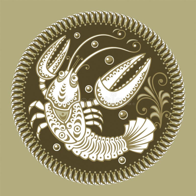 Zodiac signs - Cancer stock vector. Illustration of earth - 59892480